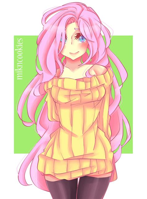 Fluttershy Human By Mikncookies On Deviantart