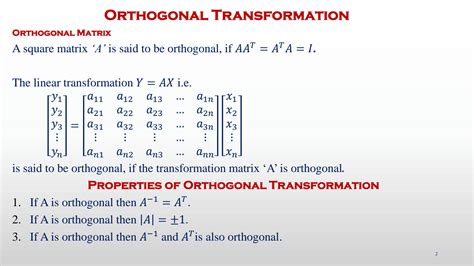 Solution Orthogonal Transformation Studypool