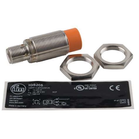 Ifm Proximity Sensor Inductive 12mm Pnp No Igs205 Zoro