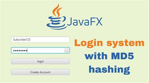 Javafx And Scene Builder Intellij Login And Register System With Md5 Hashing Youtube