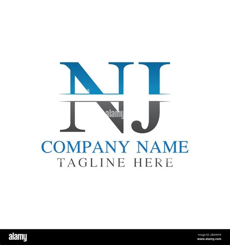 Initial Monogram Letter Nj Logo Design Vector Template Nj Letter Logo