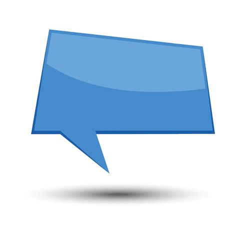 Blue Cartoon Comic Balloon Speech Bubble Without Phrases And With Shadow Vector Illustration