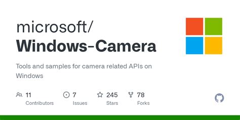Windows Camera At Master · Microsoft Windows Camera · Github