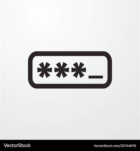 Password Box Sign Icon Box Symbol Flat Royalty Free Vector