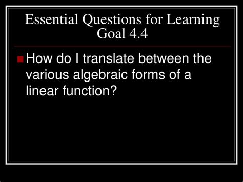 Ppt Unit 4 Graphing And Analyzing Linear Functions Powerpoint