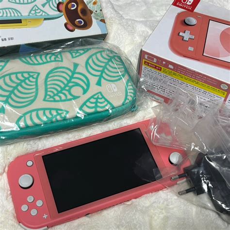 닌텐도 스위치 라이트 코랄 케이스 충전기 박스 판매합니다 식사동 디지털기기 당근 중고거래