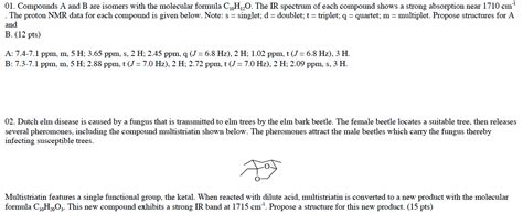 Solved Compounds A And B Are Isomers With The Molecular