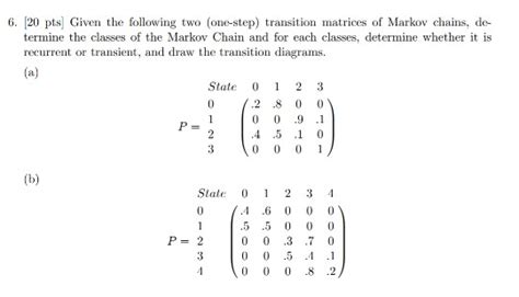 solved 6 20 pts given the following two one step