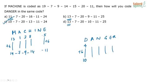 Coding And Decoding Additional Example 15 To 19 Reasoning Ability Talentsprint Aptitude