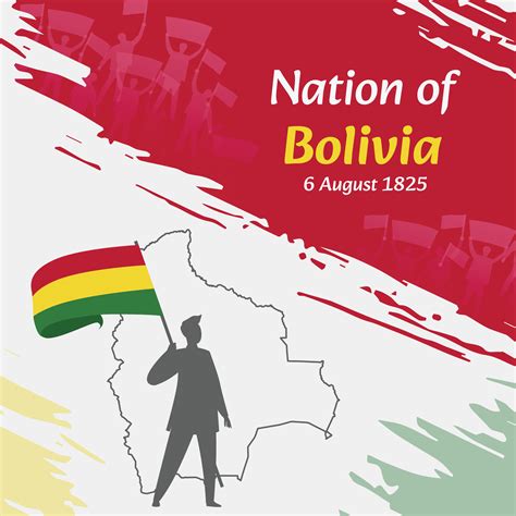 Bolivia Independencia Día Enviar Diseño Agosto Sexto El Día Cuando