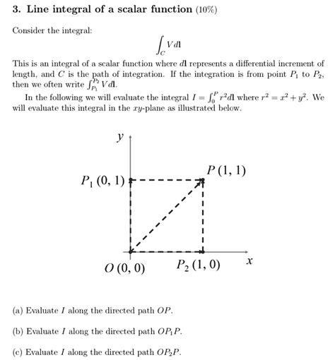 SOLVED Line Integral Of A Scalar Function Consider The Integral Ic Va This Is An