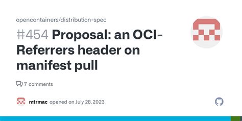 Proposal An Oci Referrers Header On Manifest Pull · Issue 454 · Opencontainersdistribution