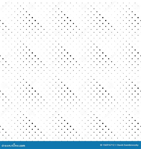 Abstract Seamless Black And White Dot Pattern Background Design Stock