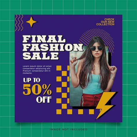 Premium Psd A Purple Ad For A Fashion Sale With A Woman Wearing