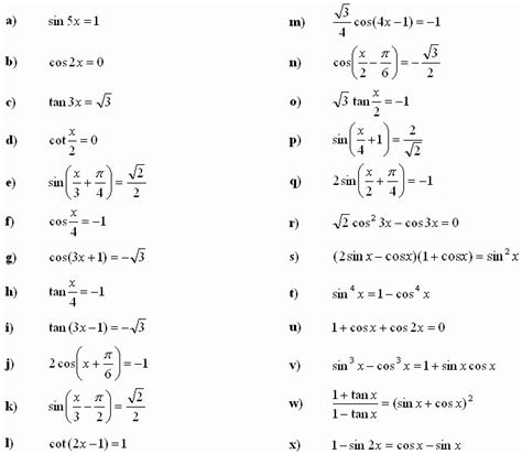 50 solve trig equations worksheet chessmuseum template library