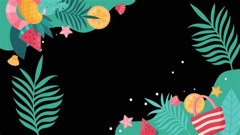 여름 열대 과일과 잎 배경 무료 스톡 동영상 자료