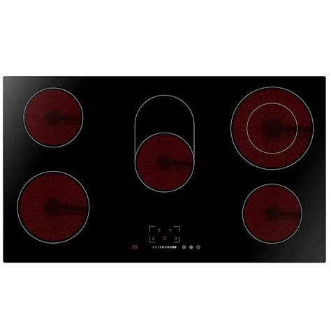 Midea 90cm 5 Burner Ceramic Electric Hob Individual Timer Automatic Safety Switch Off