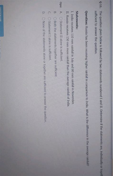 Q 11 The Question Given Below Is Followed By StudyX