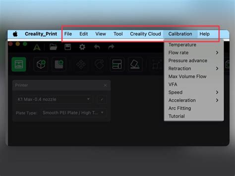 ส่วนประกอบโปรแกรม Creality Print V5 ศูนย์รวมความรู้