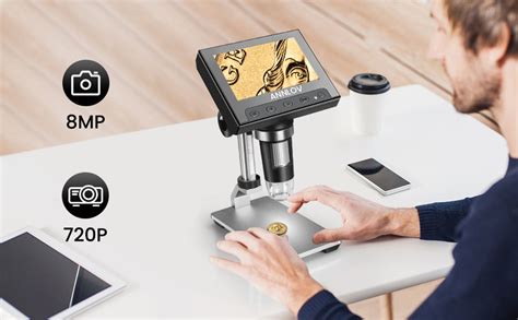 lcd digital microscope annlov 4 3 inch handheld usb microscope 50x