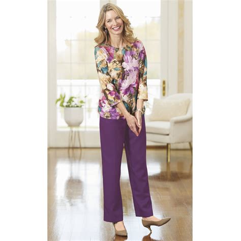 Alfred Dunner Colored Classic Pant Casual Comfortable And Colorful