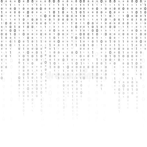 Binary Code Zero One Matrix White Background Banner Pattern