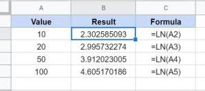 How To Use The LN Function In Google Sheets ModernbabeBus Com