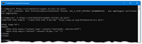 Ssl Does Curl K Work Also With Expired Certificates Stack Overflow