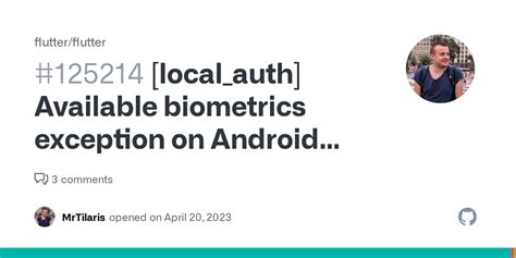 Localauth Available Biometrics Exception On Android App First Launch