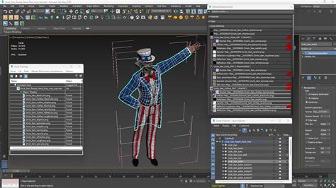 3d Uncle Sam Raised Hand Pose Model Turbosquid 2413207