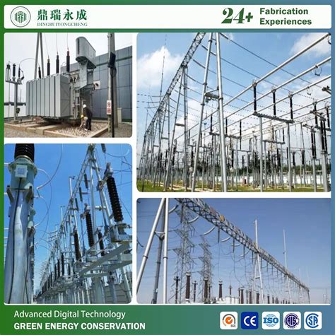 Transformer Package Substation Gantry Hot Dip Galvanized Steel Support
