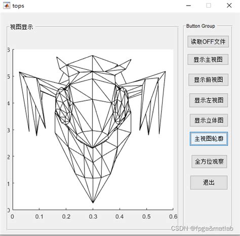 【off三维显示】通过matlab读取off文件生成三视图 提取轮廓线matlab提取三维空间的外轮廓点 Csdn博客