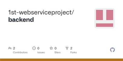 Github 1st Webserviceprojectbackend