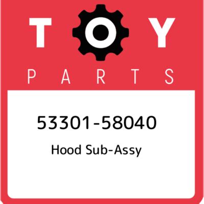 53301 58040 Toyota Hood Sub Assy 5330158040 New Genuine Oem Part Ebay