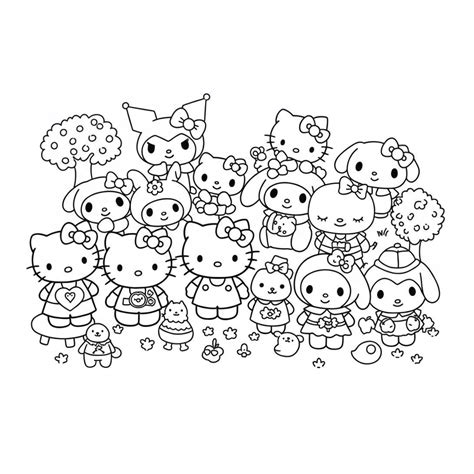Sanrio Coloring Pages Free Printable Pdf