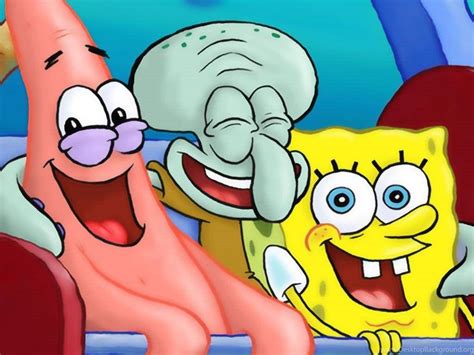 Squidward And Spongebob And Patrick