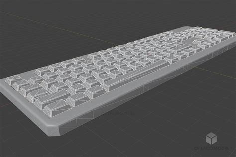 black keyboard pc keyboard free 3d model blend c4d dae max obj open3dmodel