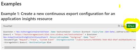 azure error result using new azapplicationinsightscontinuousexport can not perform requested