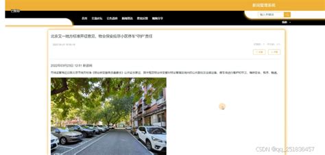 基于springboot Vue 新闻管理系统设计与实现 Csdn博客