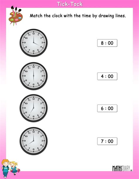Free Clock Time Worksheets