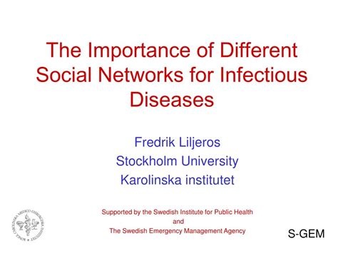 Ppt The Importance Of Different Social Networks For Infectious Diseases Powerpoint