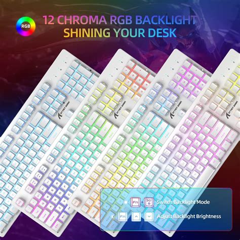 Wireless Gaming Keyboard And Mouse Combo Rgb Backlit Usb Type C Quiet Key Pc Compatible