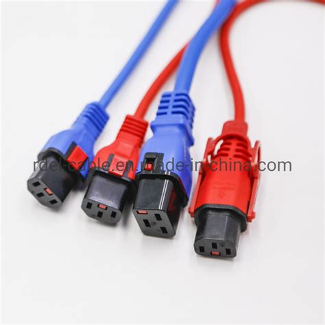 Iec C20 Plug To C19 Locking Connector Power Cords Vde Blue Cpu Pdu