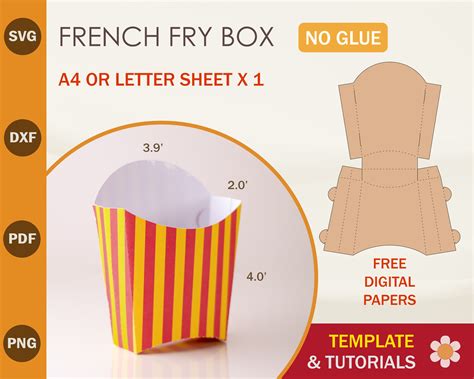 Fries Box Template