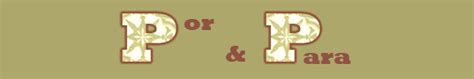 Por And Para