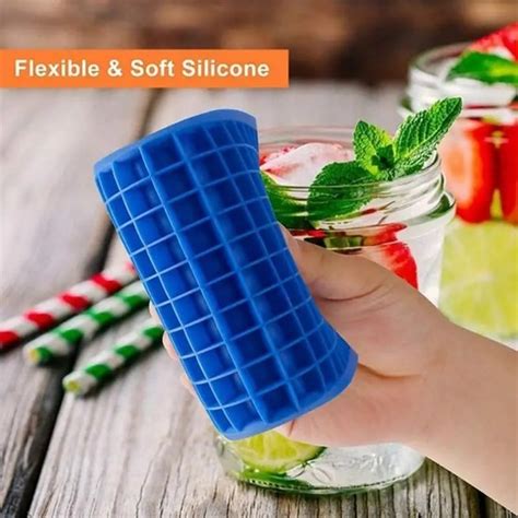 Yeşil 160 Izgara Silikon Buz Tepsisi Katlanabilir Buz Kalıbı Fiyatı