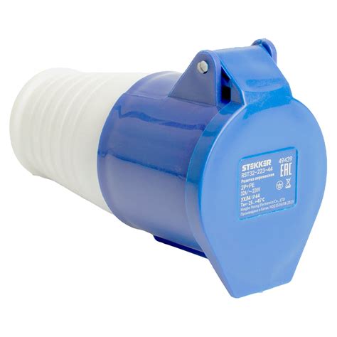 Розетка переносная STEKKER ST-223 32А 220В2P PE IP44, RST32-223-4 49439 ...