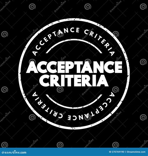 Acceptance Criteria Text Stamp Concept Background Stock Illustration Illustration Of Criteria