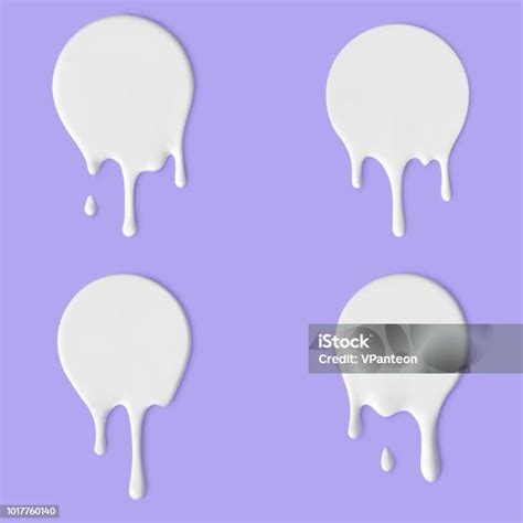 떨어지는 흰색 페인트 라운드 아이콘 요구르트 또는 우유 아래로 흐르는 아이스크림에 대한 스톡 벡터 아트 및 기타 이미지 아이스크림 우유 방울 Istock