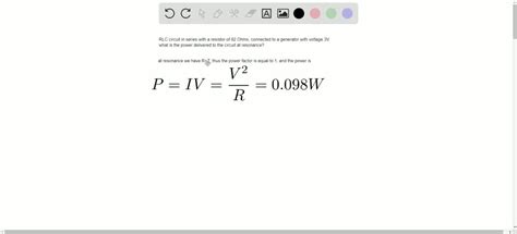 Solved The Resistor In A Series Rcl Circuit Has A Resistance Of 92 Ω While The Voltage Of The